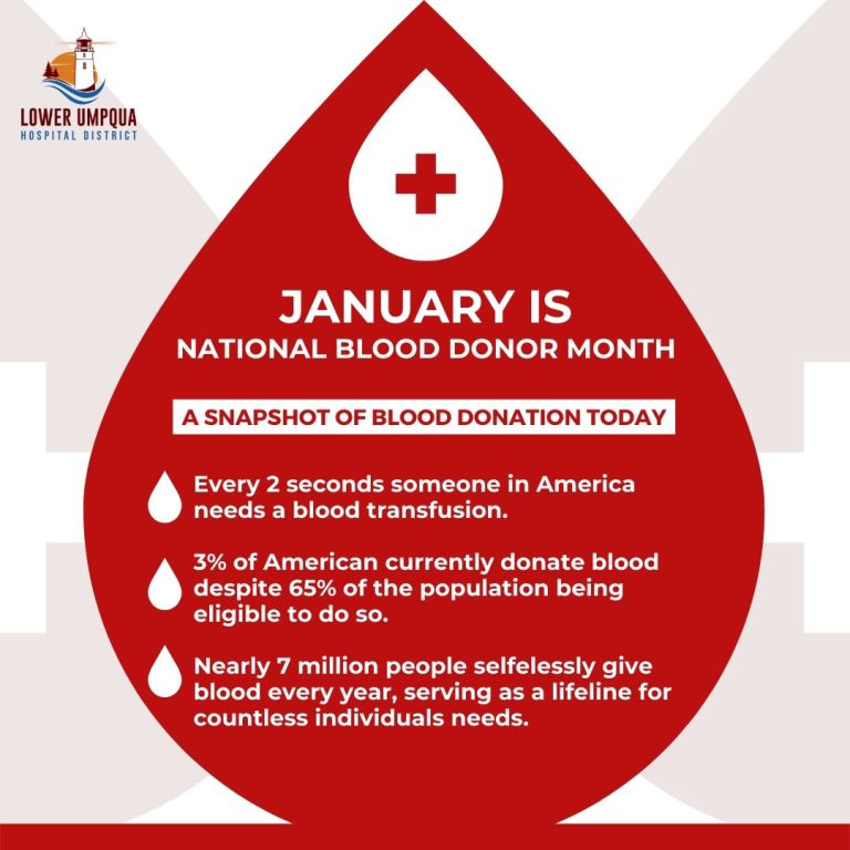 January is National Blood Donor Month! • Lower Umpqua Hospital