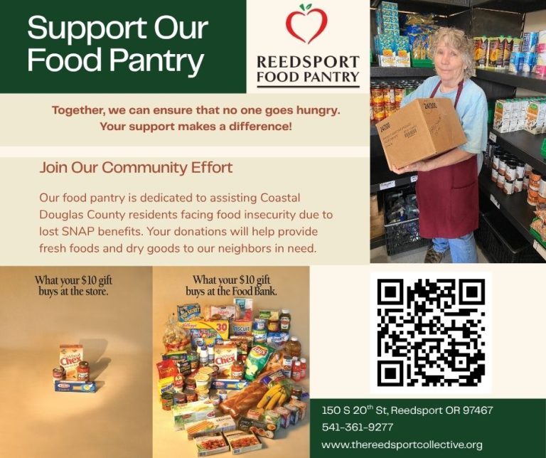 Join Our Community Effort and Support the Reedsport Food Pantry • Lower ...